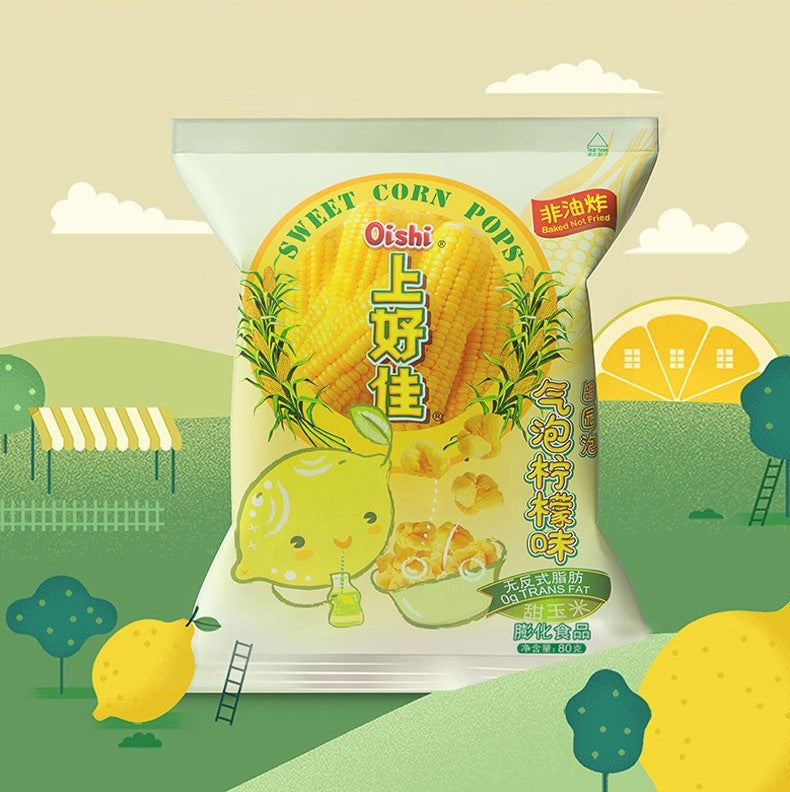 OISHI Corn Pops-Lemon Flavour 80g – KHEGO