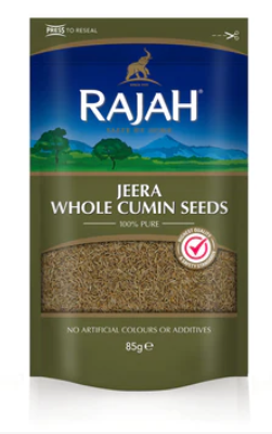 RAJAH Whole Cumin Seeds (Jeera) 85g – KHEGO